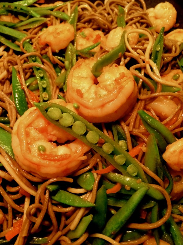 Recipe: Shrimp and Soba Noodles with Snap Peas